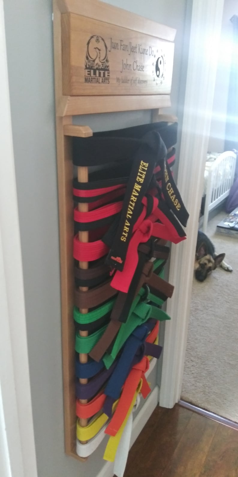 Martial Arts Belt Display Personalized Belt Display Rack | Etsy