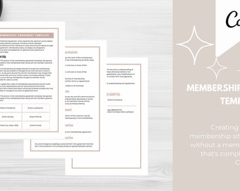 Membership Agreement Template