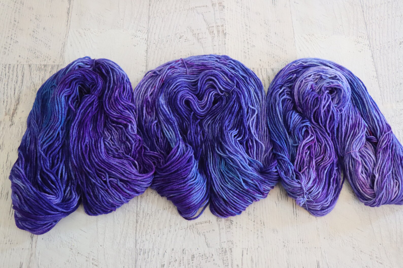 Purple DK Weight Yarn (100% Superwash Merino) Hand Dyed in a Multiple ...