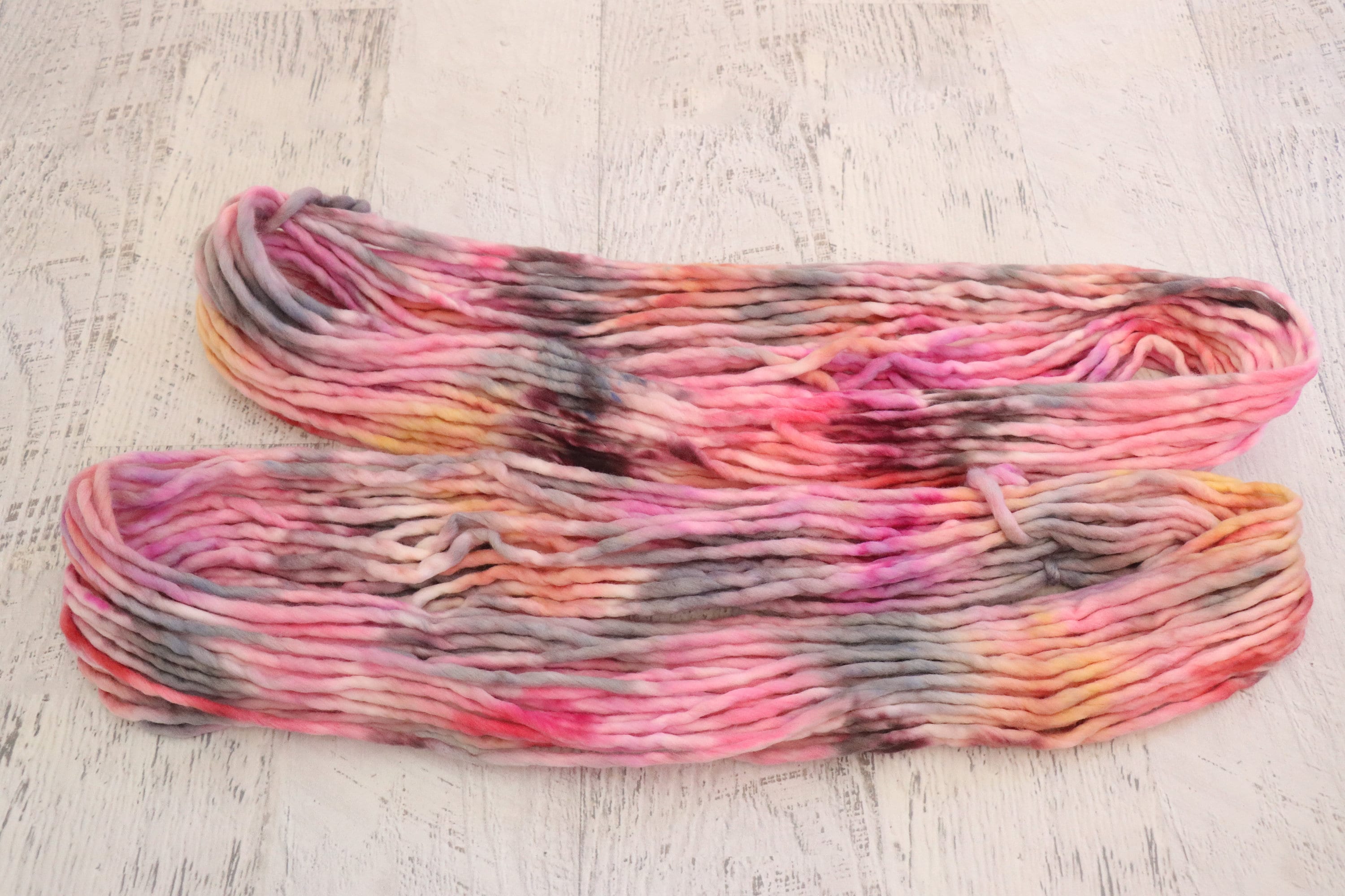 Variegated Super Bulky Single Ply Yarn 100% Merino Wool Hand - Etsy
