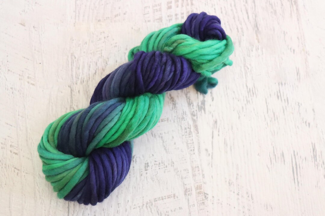 Dip Dyed Super Bulky Single Ply Yarn (100% Merino Wool) Hand Dyed in ...