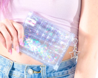 Cute and Icy Liquid Glitter Tiny Wallet - Pink - Small Wallet - Jelly ...
