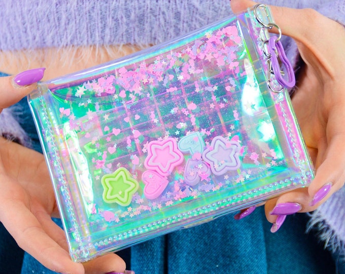 Liquid Glitter Mini Wallet Sweet Like Sugar Pastel Wallet Jelly Wallet ...