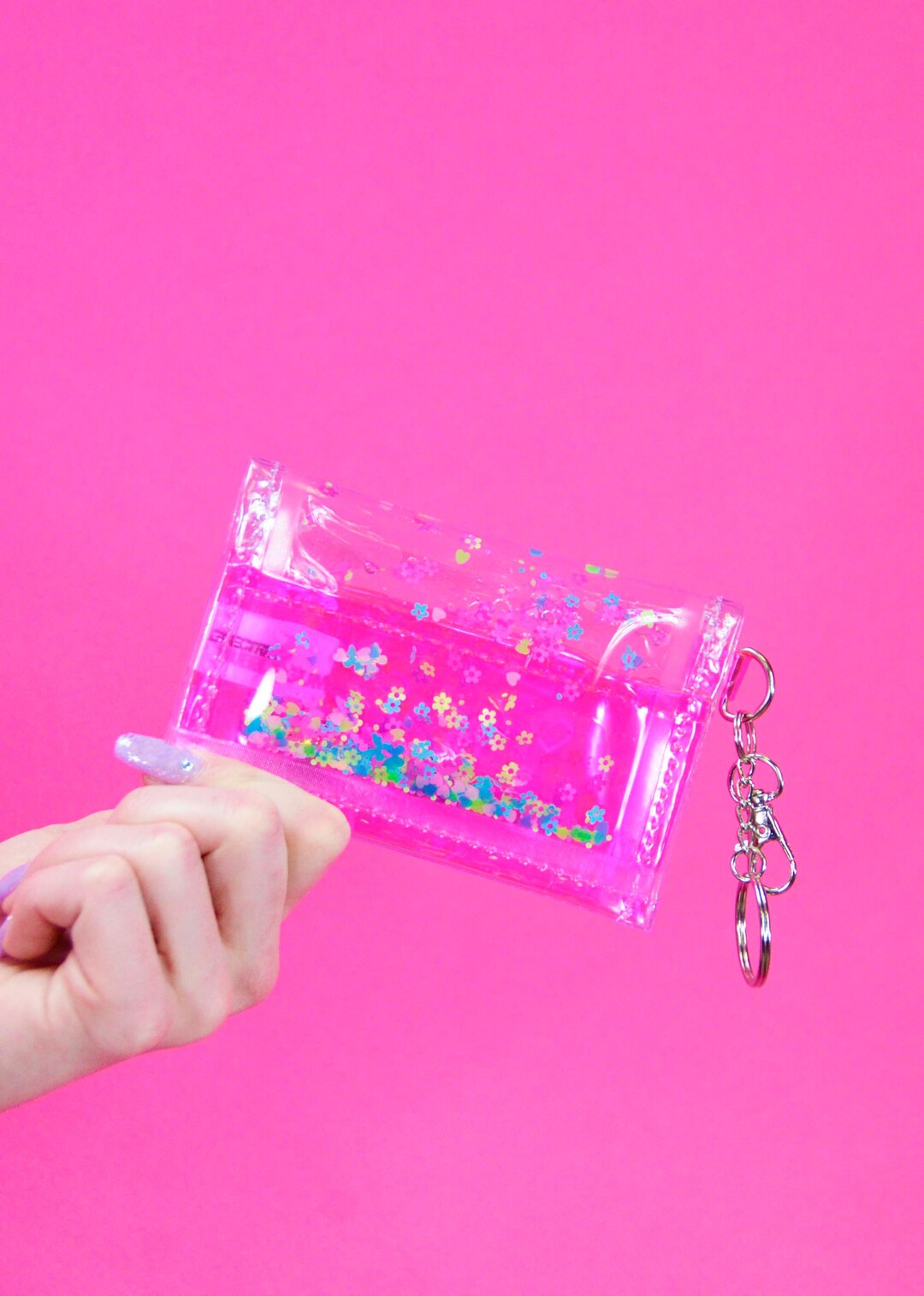 Liquid Glitter Tiny Wallet - Neon Daze - Jelly Wallet - Flower Wallet ...