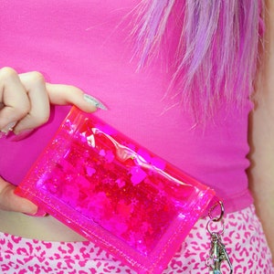 Liquid Glitter Tiny Wallet Life in Plastic, It's Fantastic Pink Small ...