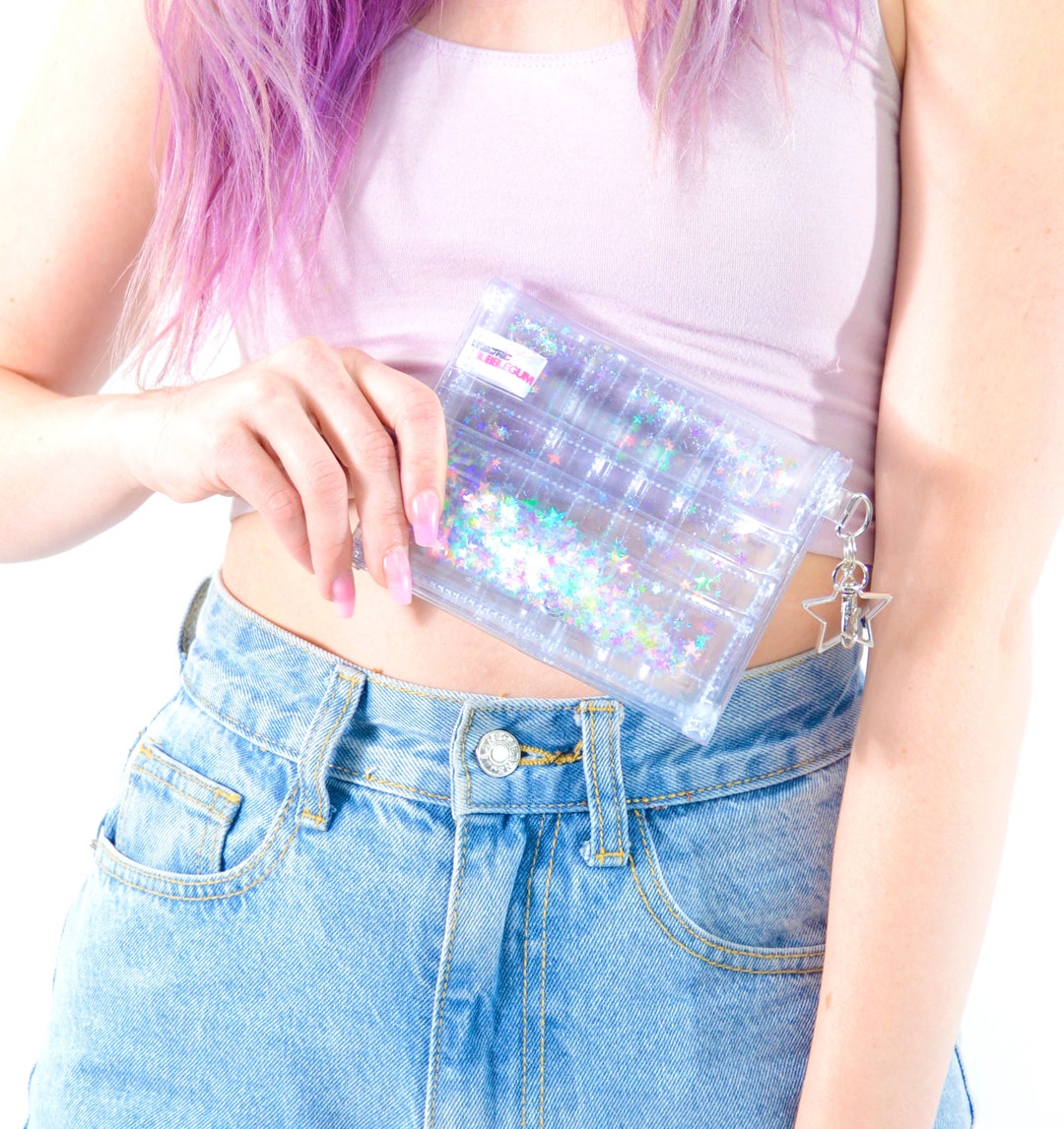 Liquid Glitter Mini Wallet - Transparent Rainbow - Iridescent Wallet ...