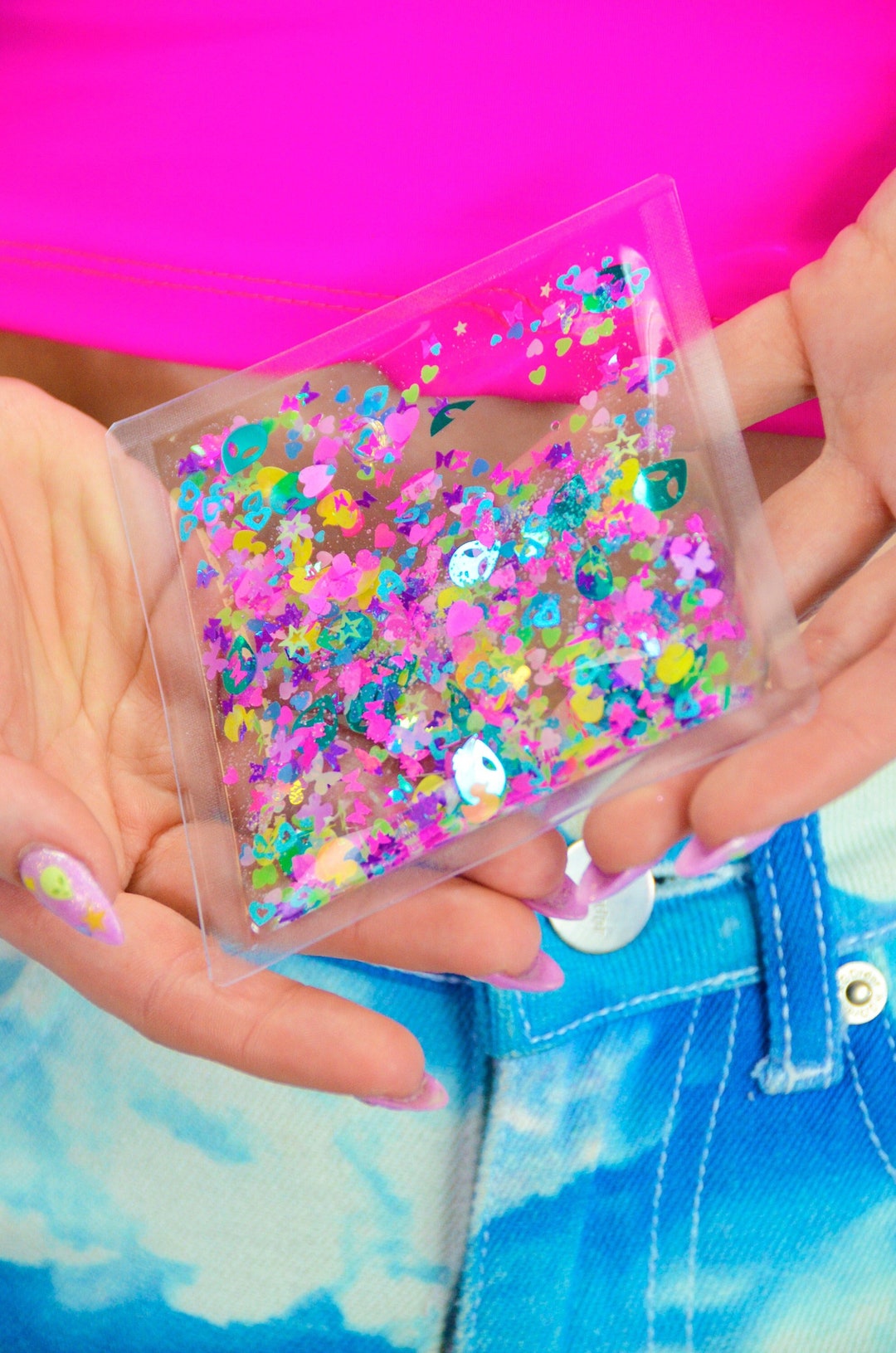 Glitter Goo Sparkle Square - PLUR - Rave Accessory - Glow in the Dark ...