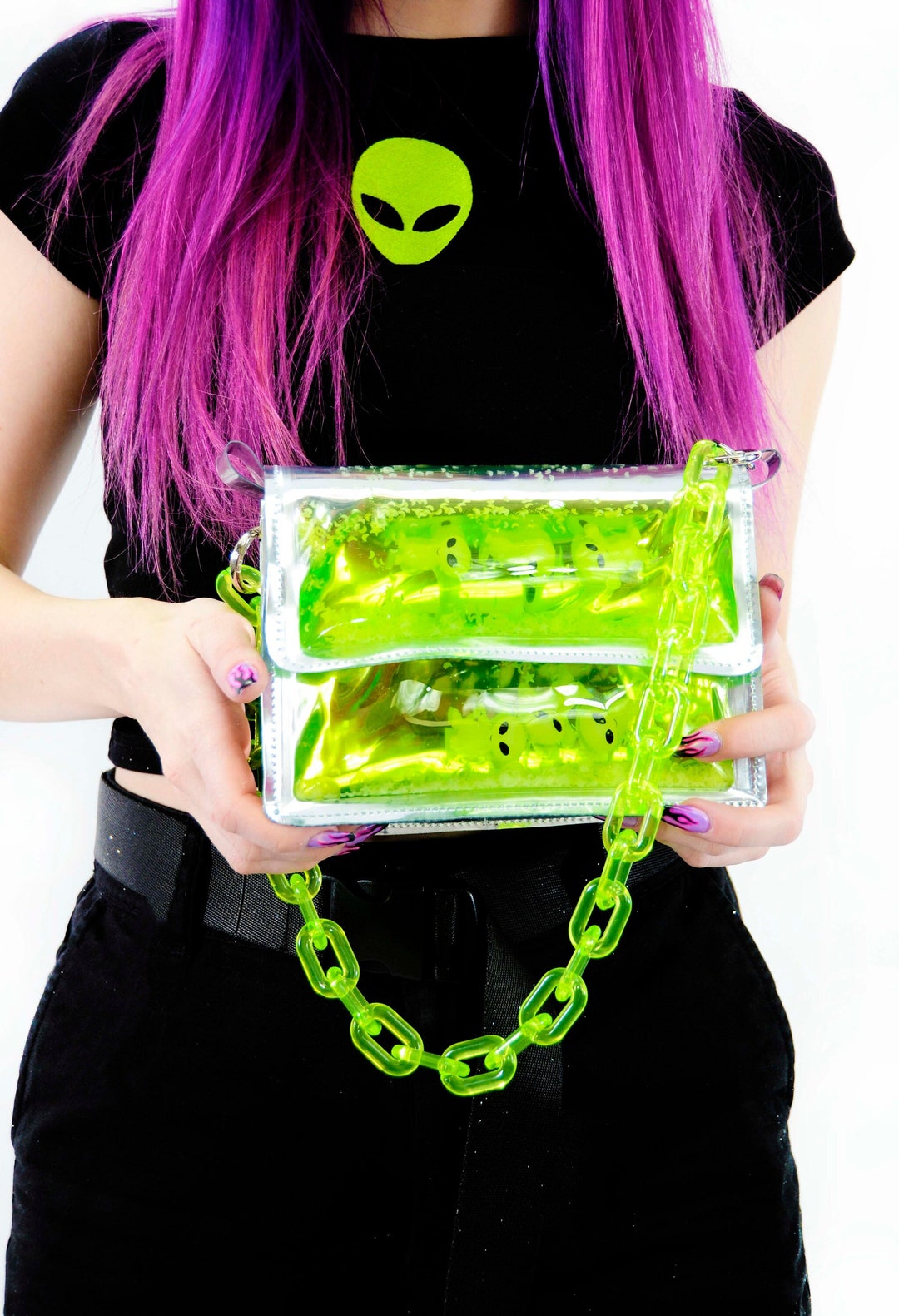 Glitter Goo Mini Purse Attack on Mars Alien Purse Jelly Purse Festival ...