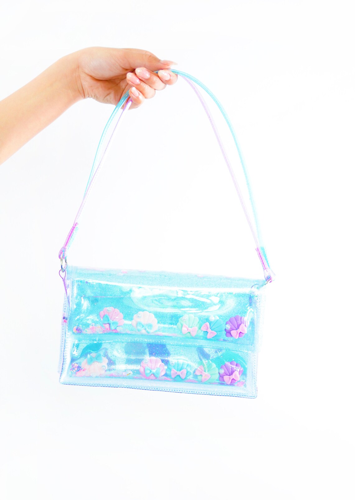 Liquid Glitter Mini Purse Shell Yeah Jelly Purse Sea | Etsy