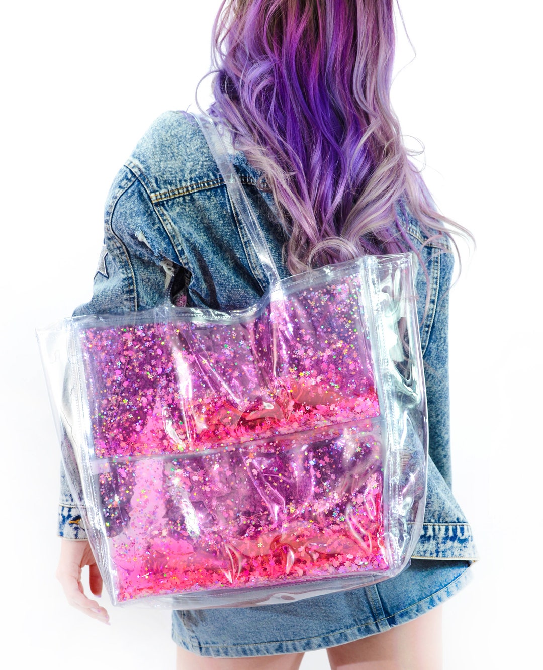 Liquid Glitter Tote Bag Sparkling Unicorn Pool Bag Jelly - Etsy