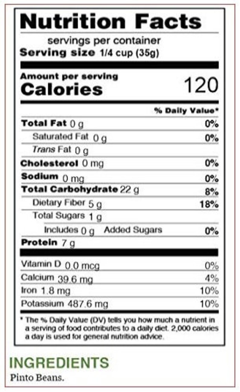 Pinto Beans Dry Bulk 10 Lbs Non-gmo Navajo Agricultural Products ...