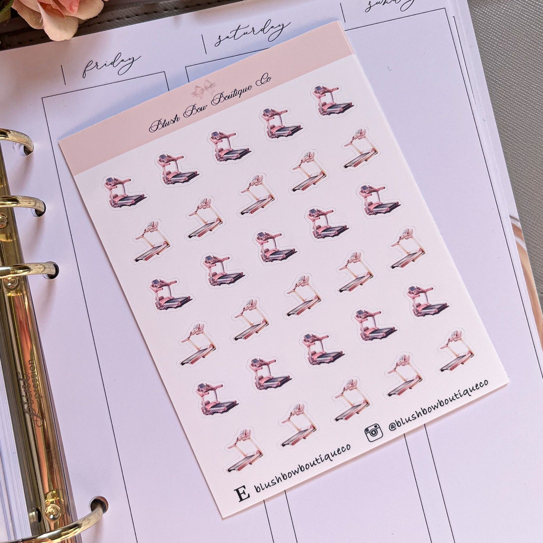 Treadmill Icon Stickers - Planner Icon Stickers, Premium Matte Stickers ...
