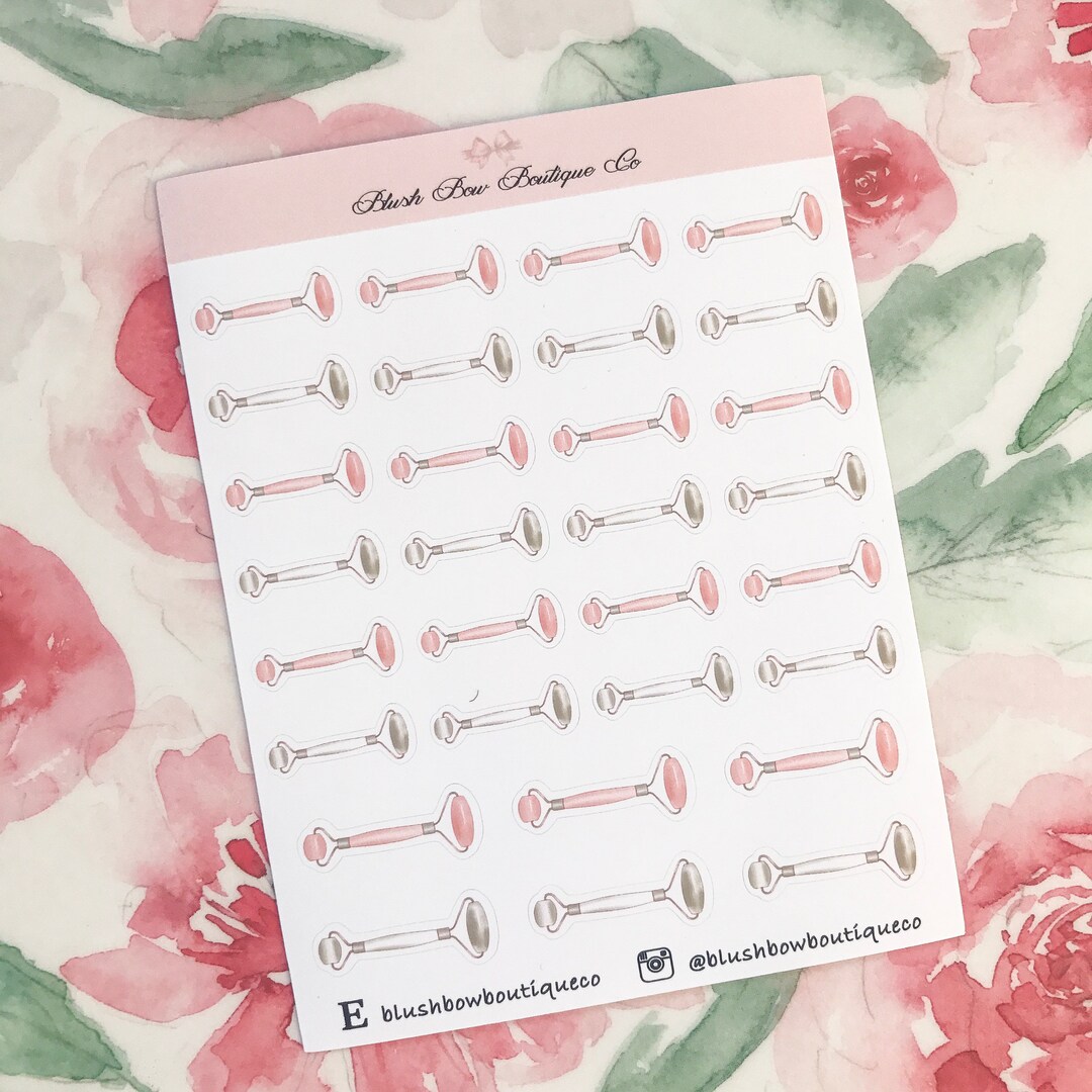 Jade Roller Icon Stickers - Planner Icon Stickers, Premium Matte ...