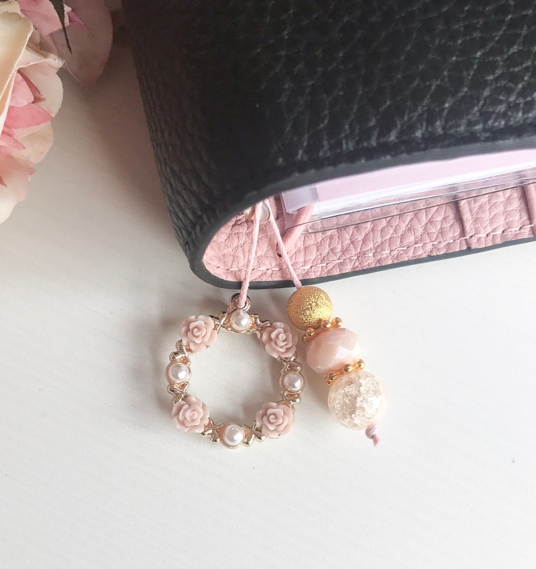Floral Wreath Charm With Beads String Charm Tail - Planner Accessories ...