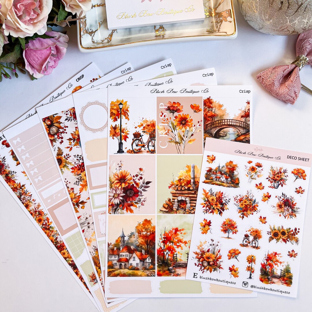 Crisp Weekly Planner Sticker Kit for Vertical Sized Planners Premium ...