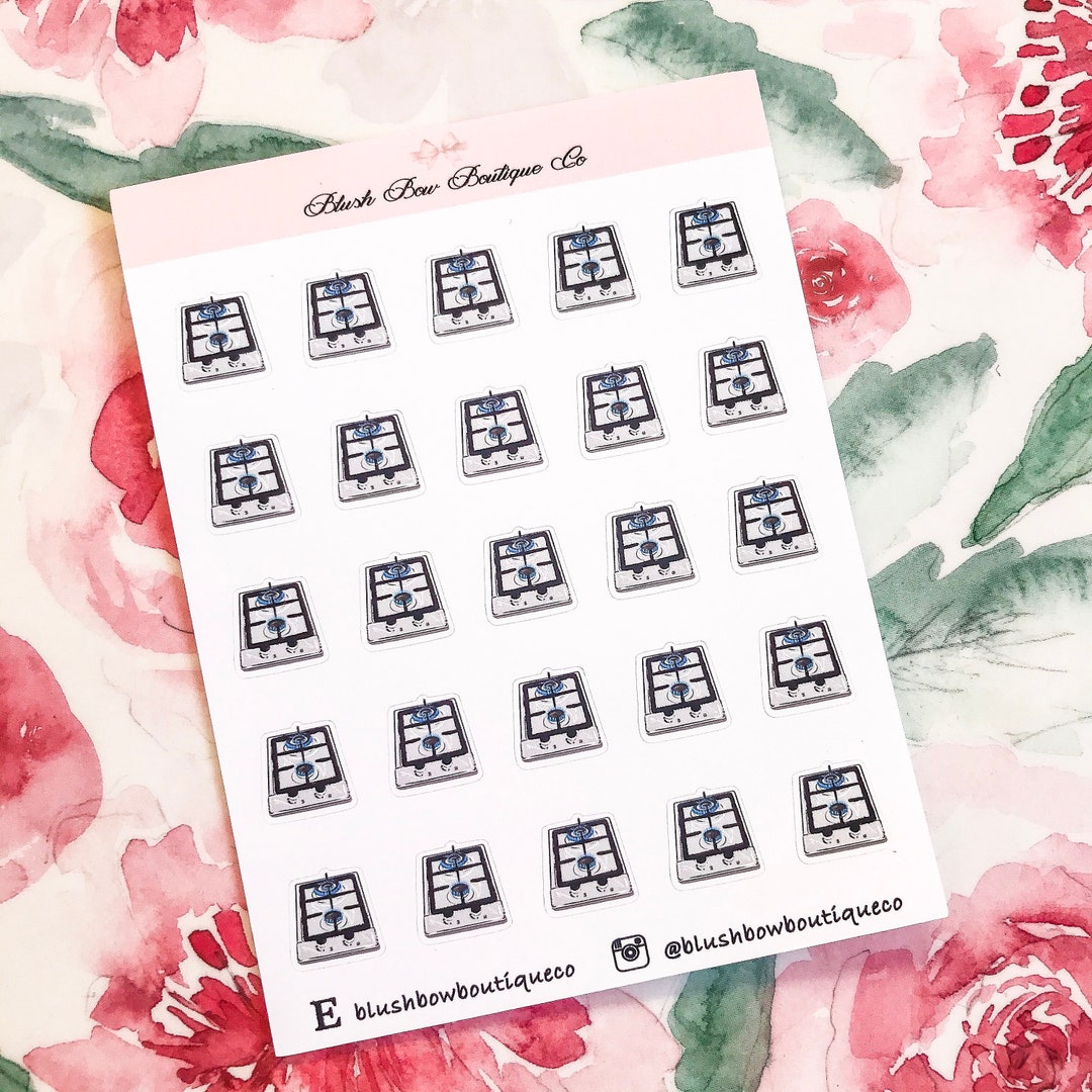 Gas Bill Icon Stickers - Planner Icon Stickers, Premium Matte Stickers ...