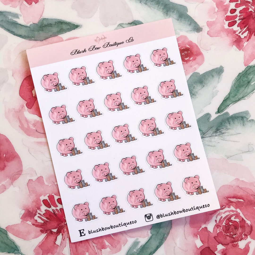Savings Icon Stickers / Piggy Bank Icon Stickers - Planner Icon ...