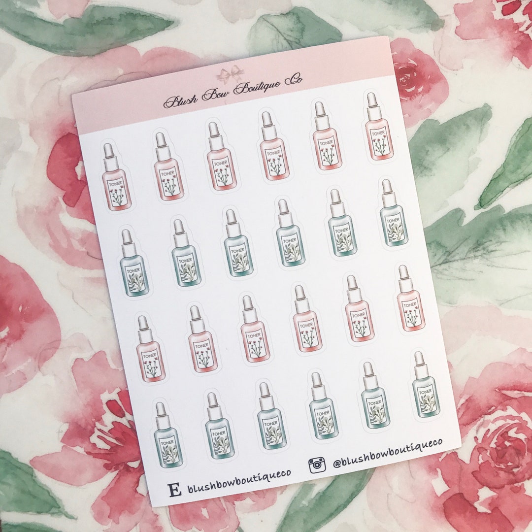 Face Toner Stickers - Planner Icon Stickers, Premium Matte Stickers ...