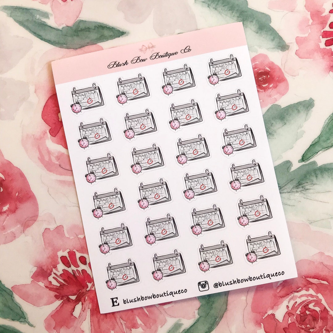 Deadline Icon Stickers - Calendar Stickers, Planner Icon Stickers ...