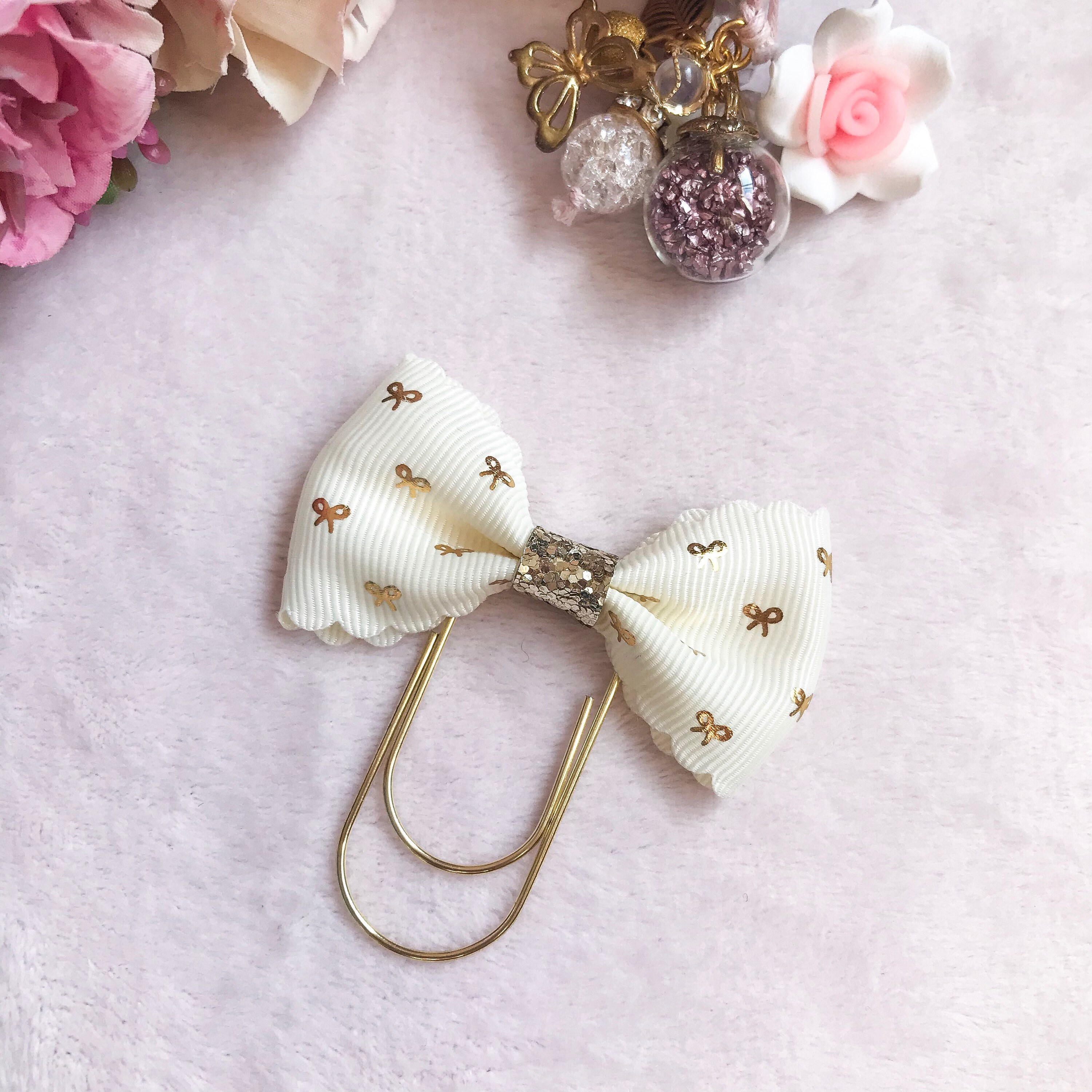 Pastel Bow Paper Clip Handmade Bow Paper Clip Planner - Etsy