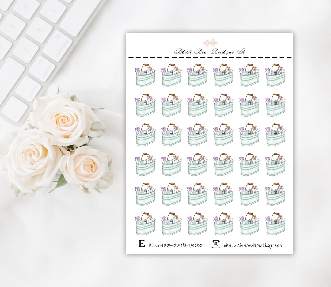 Cleaning Icon Stickers - Bucket, Cleaning Products Planner Stickers ...