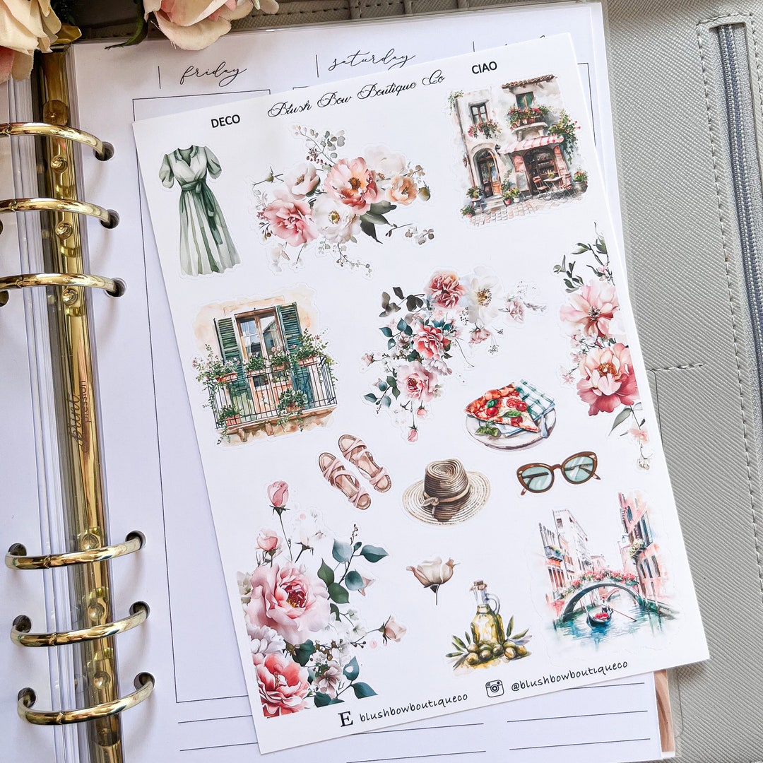 Ciao Deco Stickers || Premium or Transparent Matte || Floral Stickers ...