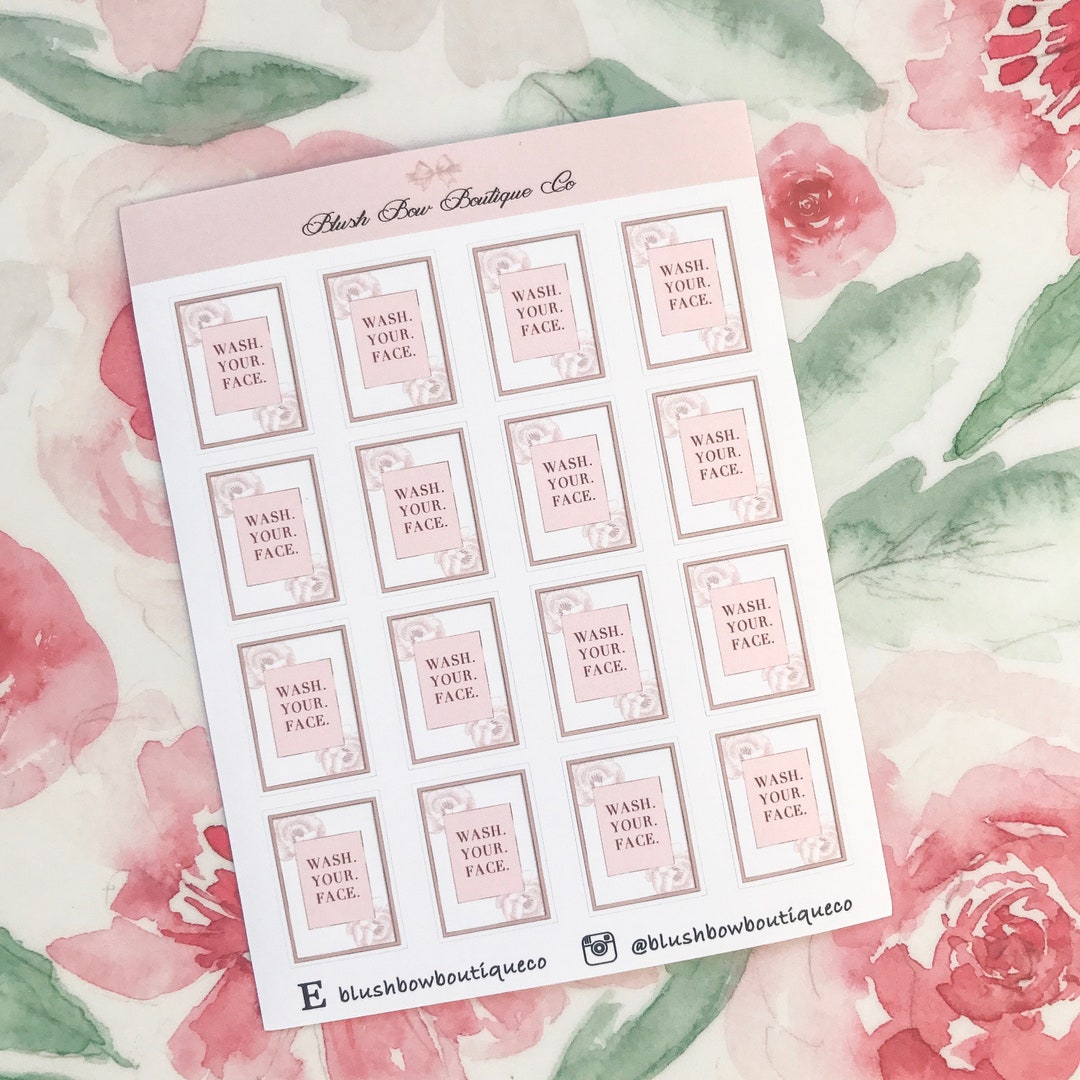 Wash Your Face Sign Icon Stickers - Planner Icon Stickers, Premium ...