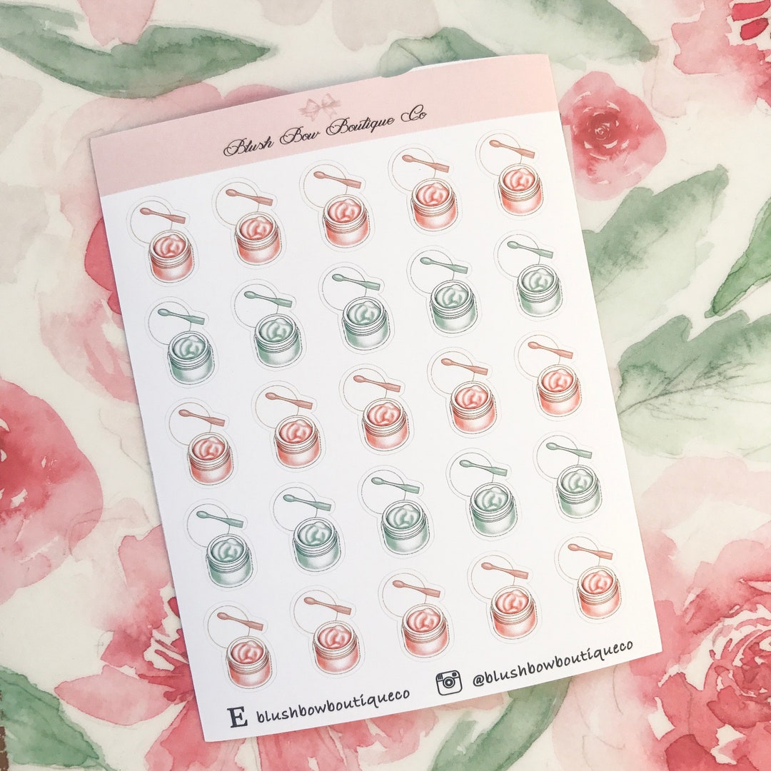 Face Cream Icon Stickers - Planner Icon Stickers, Premium Matte ...