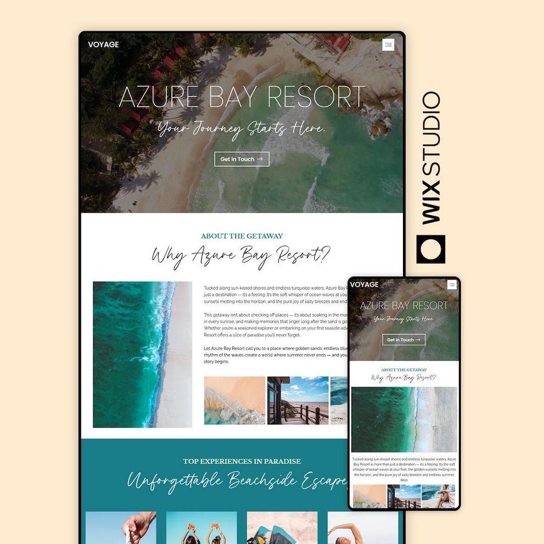 Wix Studio Travel Wix Studio Website Template One-page Design | Modern ...
