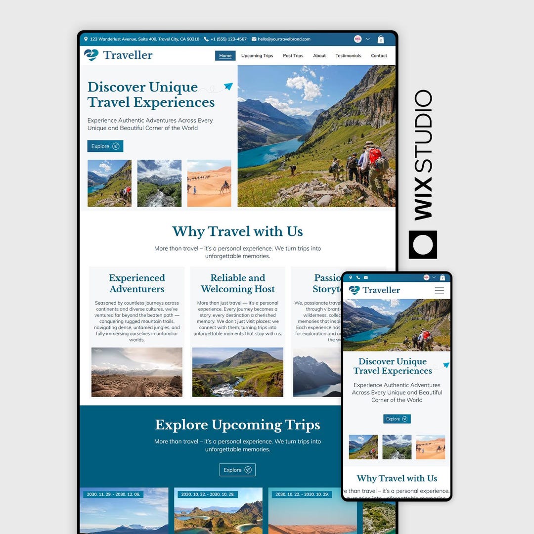 Wix Studio Travel Template | Adventure Tour Operator Website | Eco ...