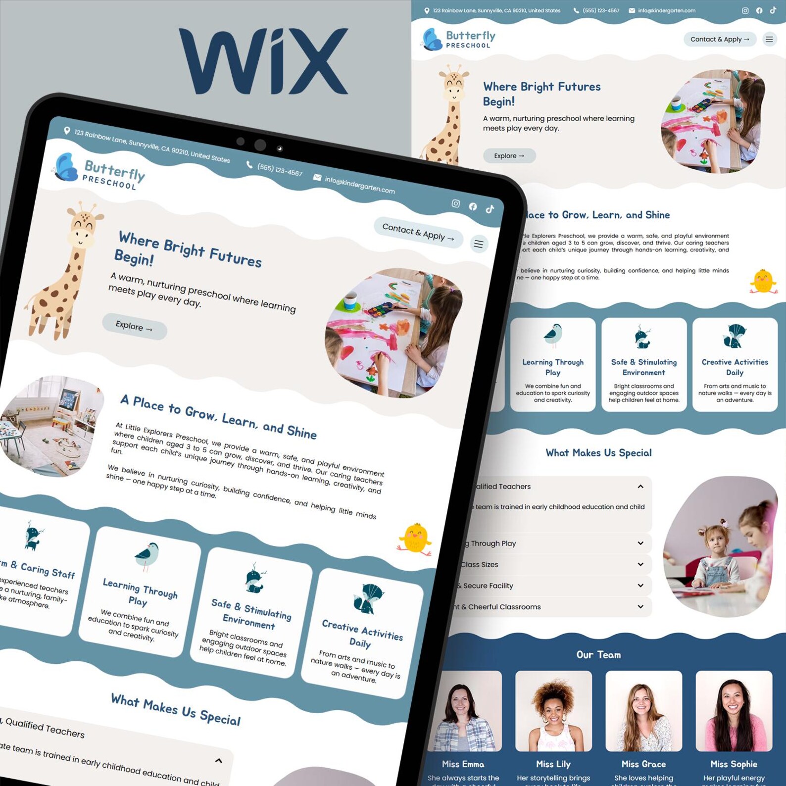 Kid-friendly Wix Studio Website Template – Preschool & Daycare - Etsy UK