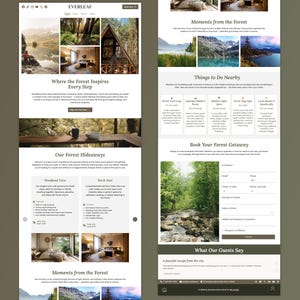 Forest Lodge Wix Studio Website Template – Vacation Rental Booking - Etsy