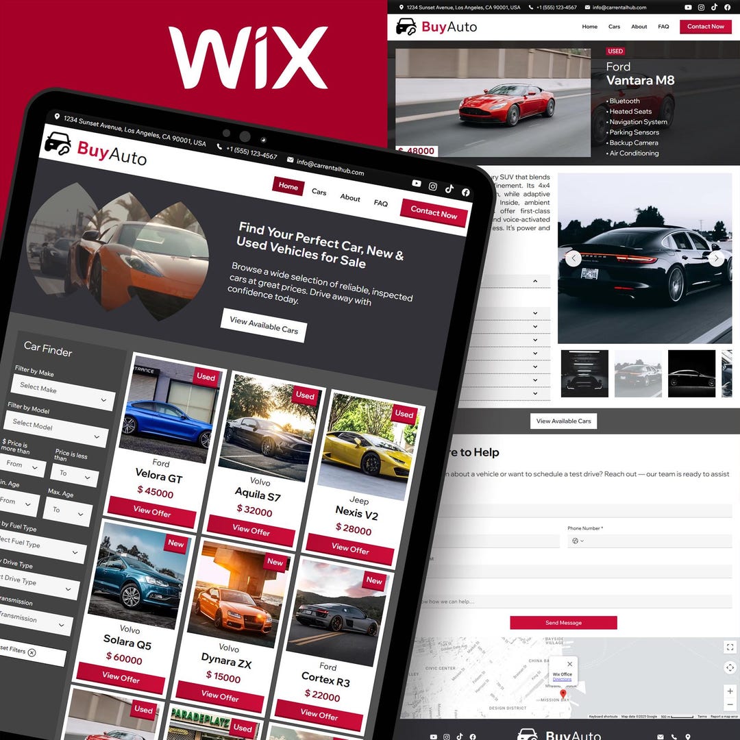 Car Dealer & Showroom Wix Studio Website Template | Car Dealership ...