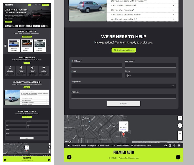 Car Dealer Wix Studio Website Template | Auto Sales, Showroom & Vehicle ...