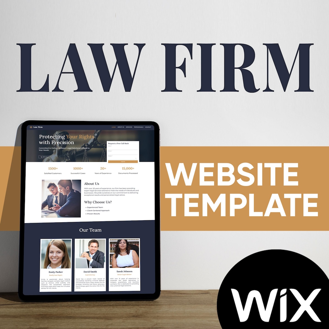Law Firm Website Template, Professional, Easy-to-edit Design Attorneys ...