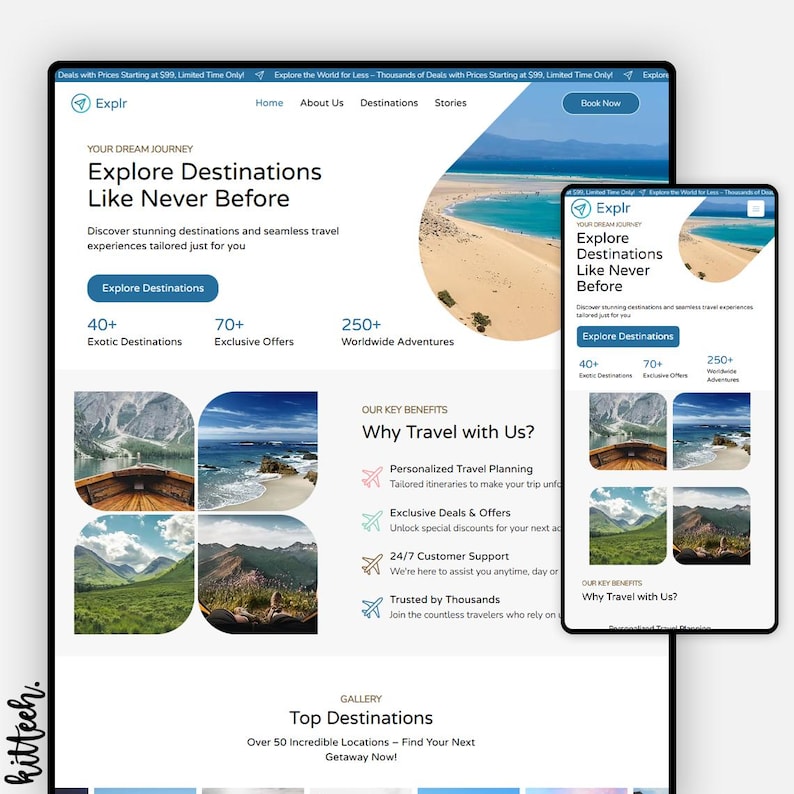 Travel Agency Wix Studio Website Template – Modern Tour Operator Design ...