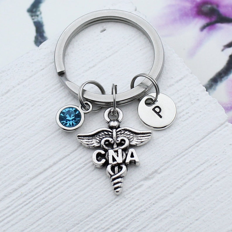 Personalized CNA Charm Keychain Certified Nursing Assistant - Etsy