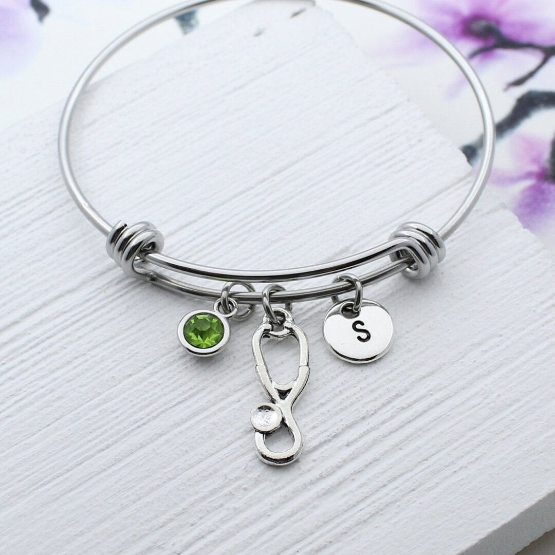 Stethoscope Bracelet, Nurse Gift Jewelry, Gift for Nurse, Doctor Bangle ...
