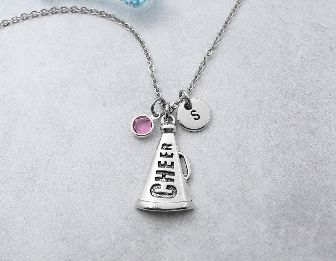 Cheer Necklace, Cheerleader Charm Necklace, Personalized Cheerleader ...