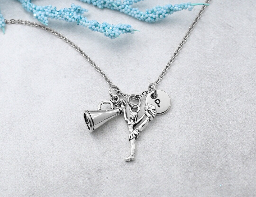 Cheerleader Charm Necklace, Personalized Cheerleader Jewelry ...