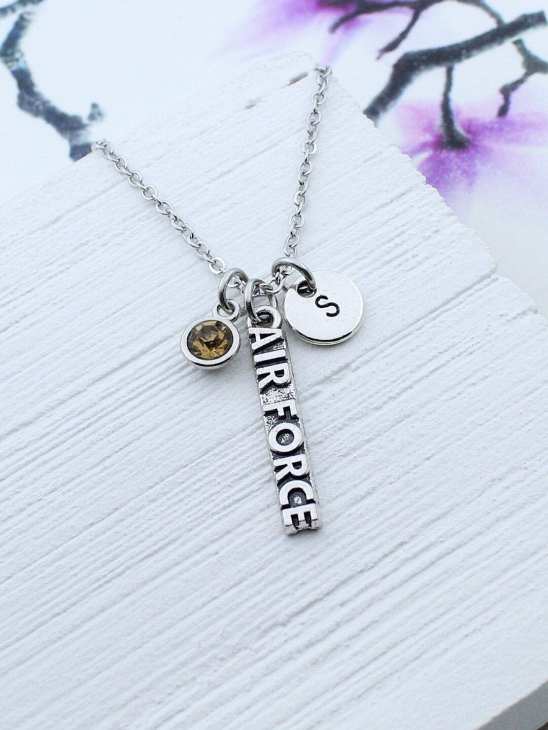 US Air Force Charm Necklace, Personalized United States Air Force ...