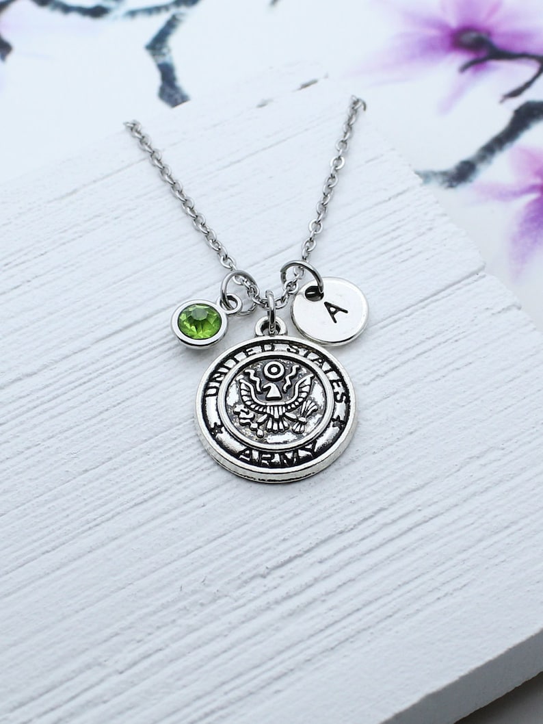 US Army Charm Necklace United States Army Jewelry - Etsy