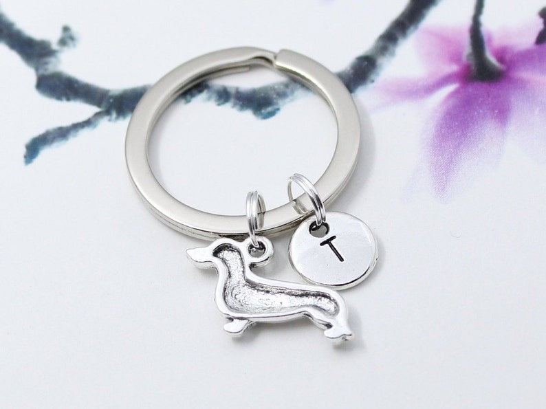 Dachshund Keychain Personalized Dog Charm Key Chain - Etsy
