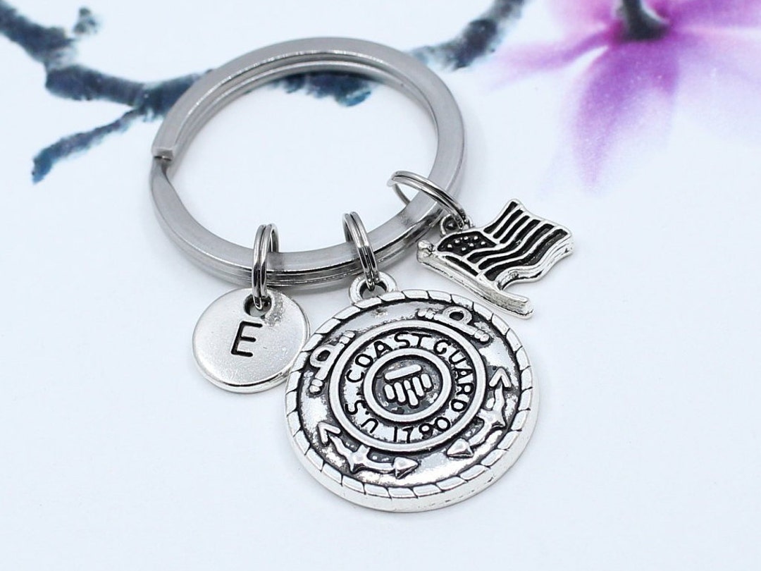 US Coast Guard Keychain, Gift for Coast Guard, Gift for Veteran ...