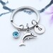 Dolphin Keychain, Personalized Dolphin Charm Key Chain, Dolphin Charm ...