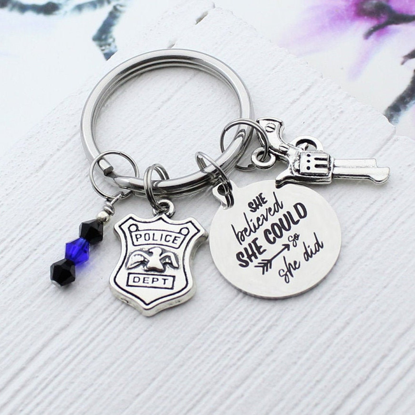Police Officer Gifts She Believed She Could So She Did Charm | Etsy