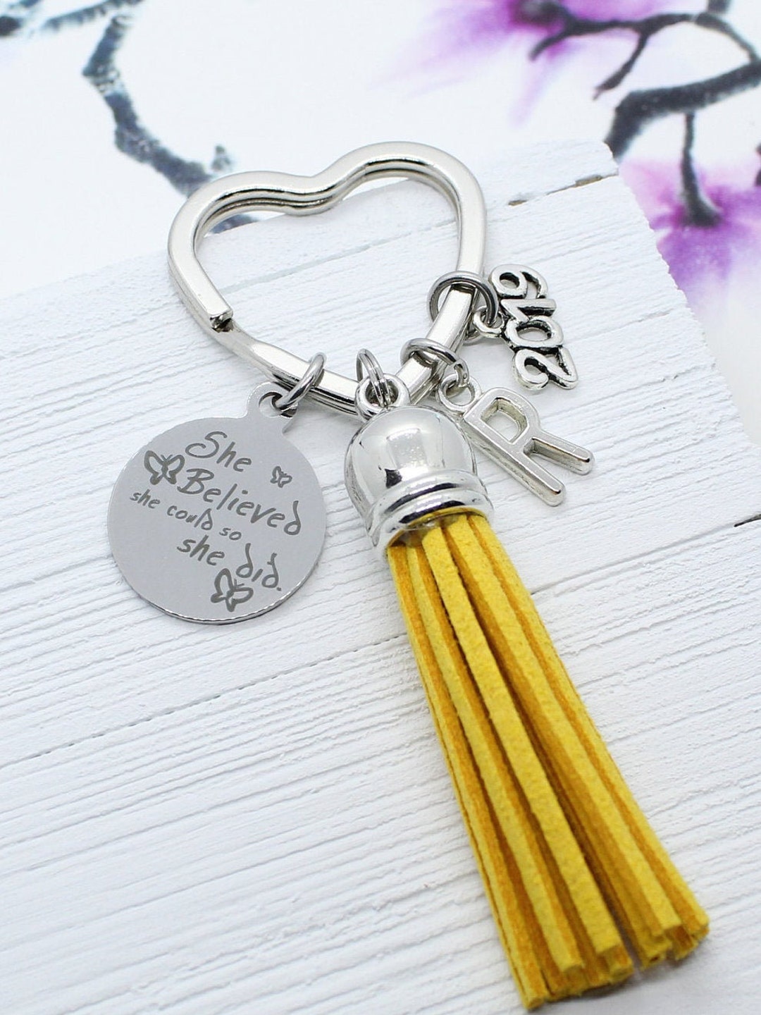 Graduation Charm Key Chain, Graduation Gift, Tassel Purse Keyring ...