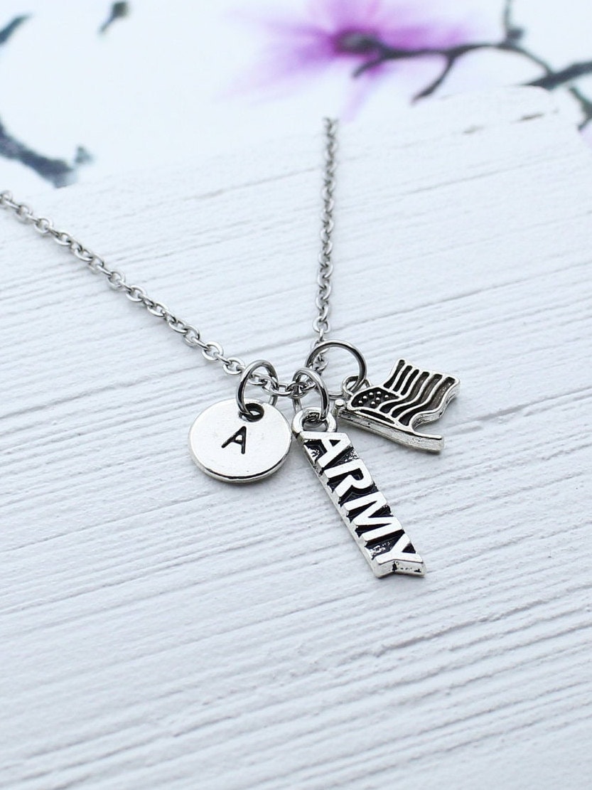 Personalized US Army Charm Necklace, Army Charm Jewelry, Army Mom ...