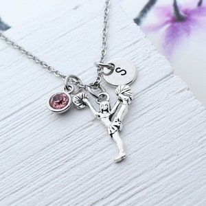 Cheerleader Charm Necklace, Personalized Cheerleader Charm Jewelry ...