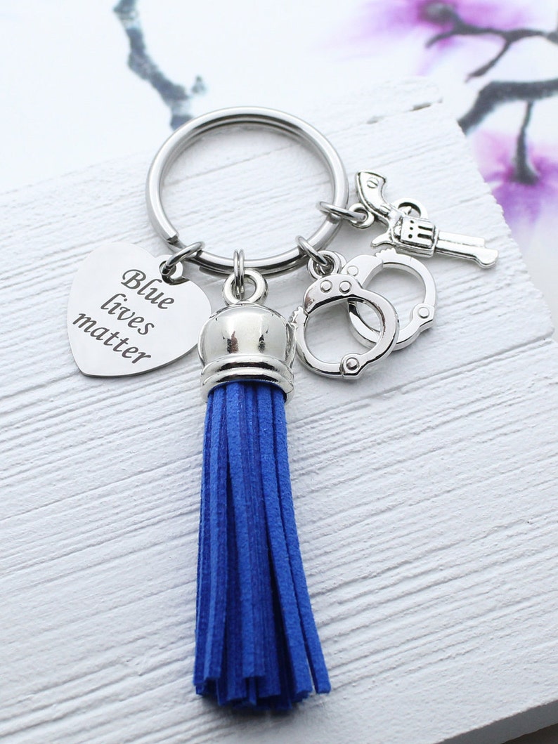 Law Enforcement Keychain Police Charm Key Chain Police - Etsy